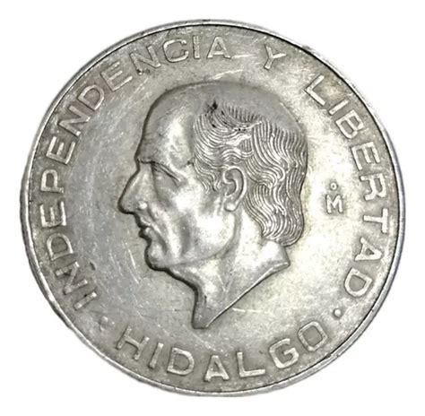 Moneda 10 Pesos Hidalgo 1956 Plata