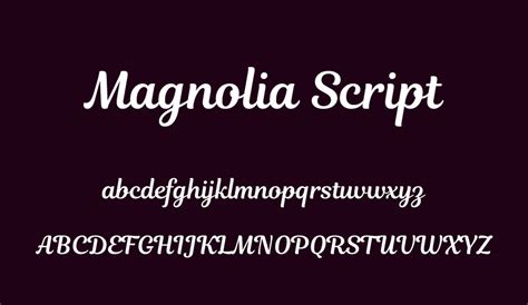 Magnolia Script Font Font Tr