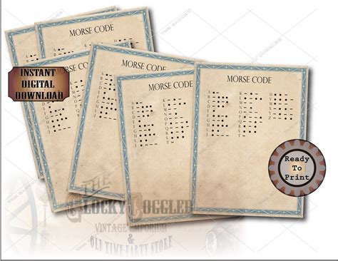 Morse Code Escape Room Printable Puzzle Template  File Etsy