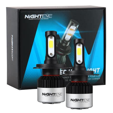 NIGHTEYE NE H LED Headlight Bulb Hi Low Beam Xenon Light Conversion Kit For Cars White