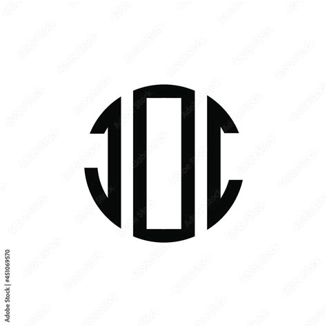 JOC letter logo design. JOC modern letter logo with black background ...