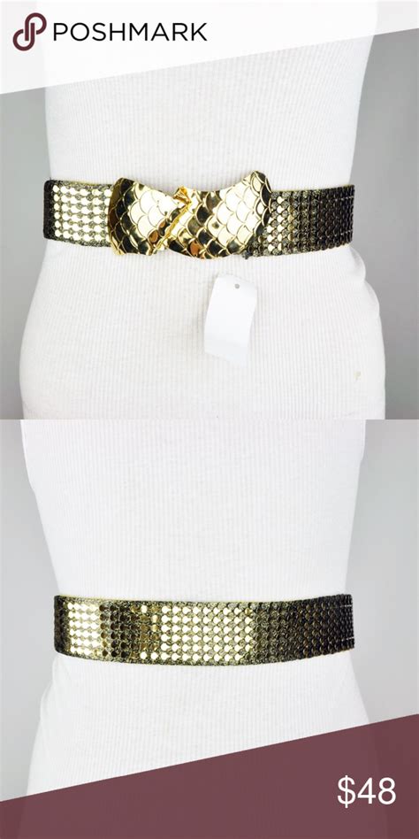 LF Fish Gold Wide Stretch Belt Stretch Belt Belt Women Shopping