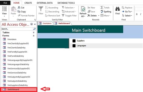 02 Switchboard Forms Creating A Simple Switchboard Access All In One