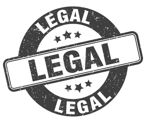 Legal Stamp Legal Label Round Grunge Sign Stock Vector Illustration