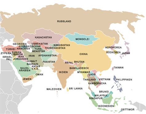 Mapa Político de Asia Gifex