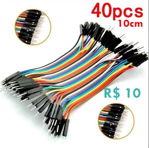 Cabo Jumper 30cm Macho X Femea 40 Unidades Para Arduíno Arduino E Eletrônica
