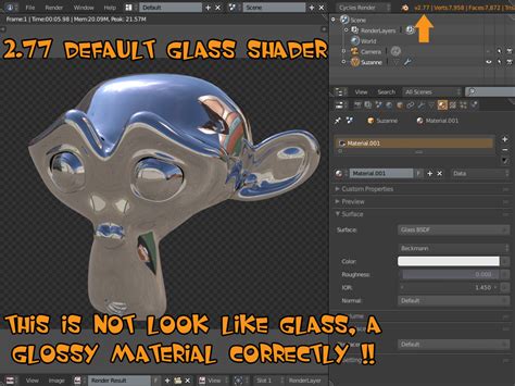 Cycles Render Engine Blender Glass Shader Looks Like Glossy