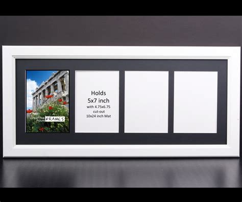 5x7 Multiple Opening White Picture Frame With Matting Multi Etsy