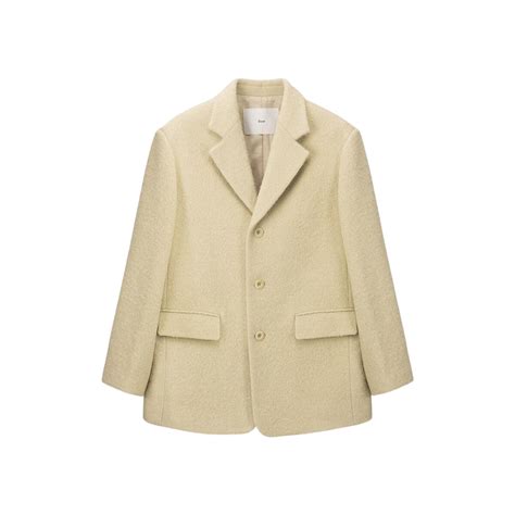던스트 쓰리 버튼 부클 울 자켓 버터 Dunst Kream