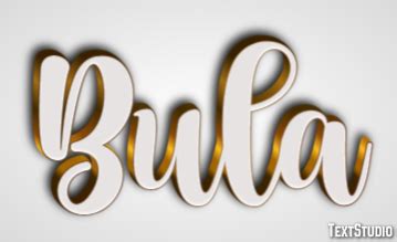 Bula | White Gold | Text Effect Generator