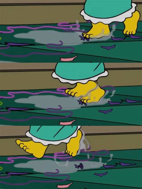 Lisa Simpson Steps In Puddle Barefoot By Supermariorocks On Deviantart