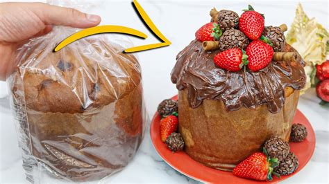 Transformei Um Panetone Simples E Barato Em Um Panetone Trufado Sem Gastar Muito Youtube