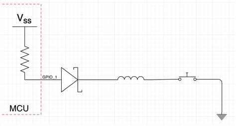 Button Debouncing Circuit With Schottky Diode Electrical