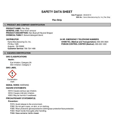 E15 Flex Strip Sds Pdf Docdroid