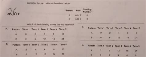Solved Consider The Two Patterns Described Below Which Of The