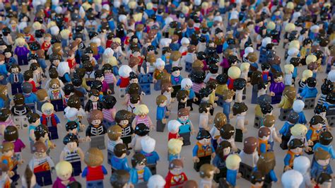 Lego Crowd Generator Geometry Nodes Works In Progress Blender
