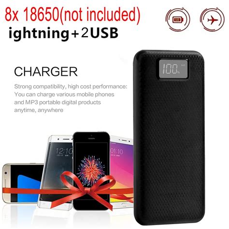 Powerbank Shell Lcd Digital Display Dual Usb Output Trending Electronic Products Gadgets Usb