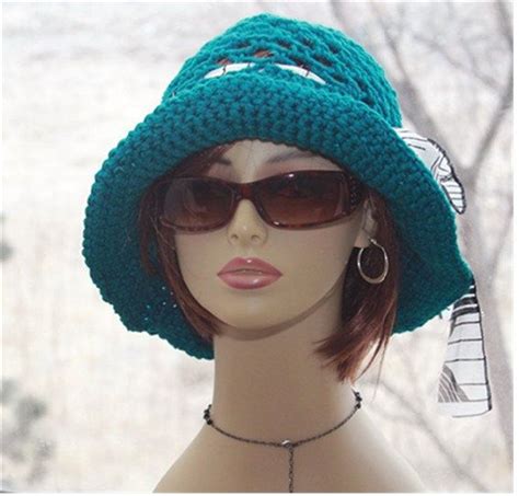 Womens Hatwomen Brim Hat Flapper Hatcrochet Hatflower Hat Etsy