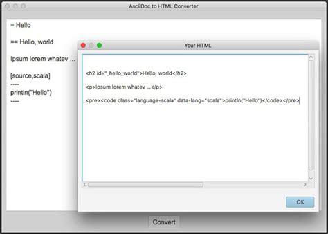 a little scala project to convert asciidoc to clean simple html
