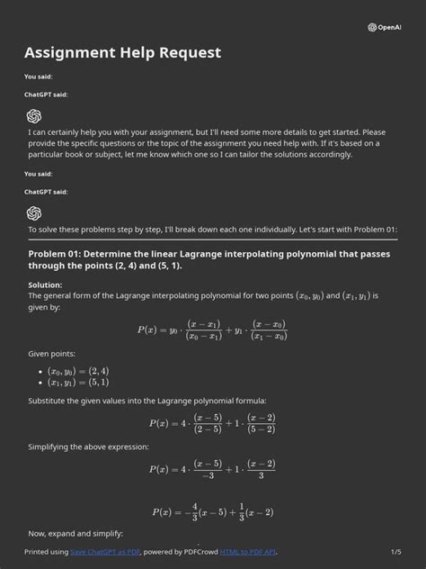 Assignment 2 Pdf Interpolation Teaching Methods And Materials