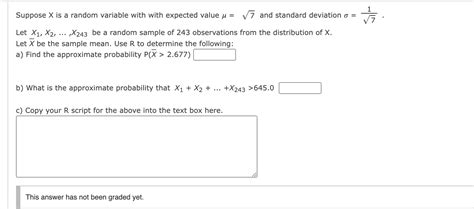 Solved Suppose X Is A Random Variable With With Expected Chegg