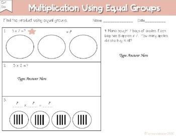 Multiplication Using Equal Groups Powerpoint Google Slides FREEBIE