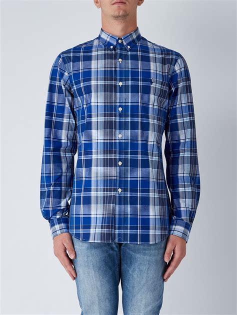 Polo Ralph Lauren Mens Slim Fit Stretch Shirt Blue