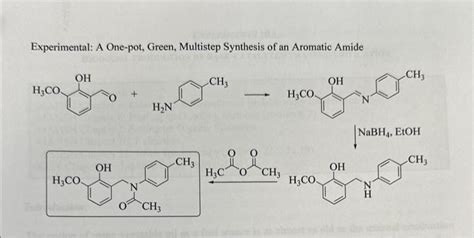 Solved Prelab A One Pot Green Multi Step Synthesis Of An