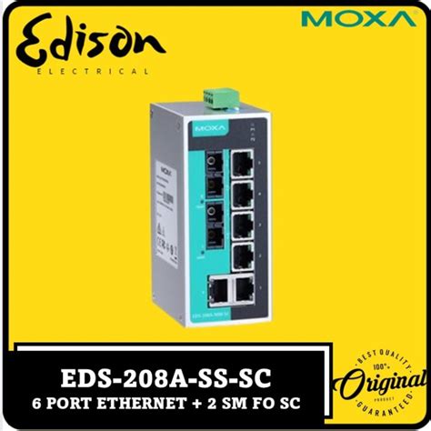 Jual MOXA EDS 208A SS SC 8 Port Industrial Ethernet Switch FO Singlemode SC Jakarta Barat
