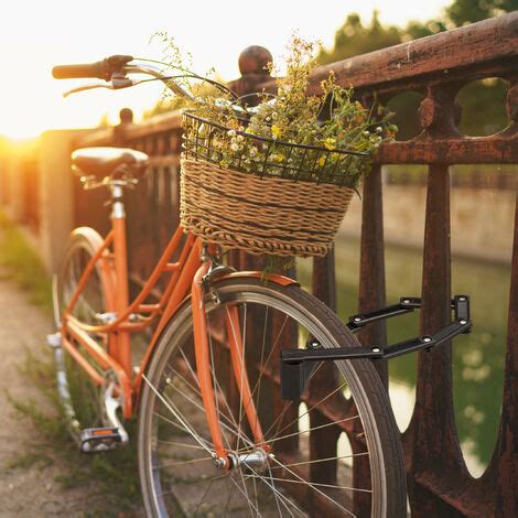 Relaxdays Antivol pliable pour vélo avec support cm serrure pliante trottinette