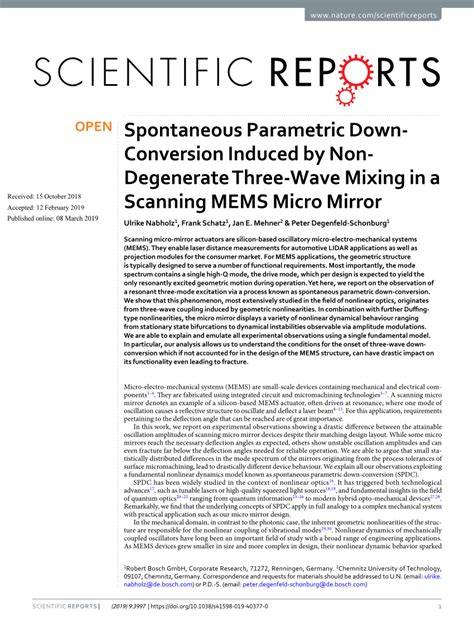 Pdf Spontaneous Parametric Down Conversion Induced By Non Degenerate