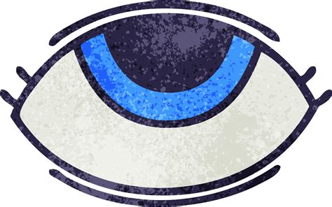 Retro Grunge Texture Cartoon Eye Looking Up 10568296 Vector Art At Vecteezy