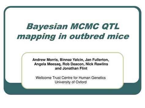 Ppt Bayesian Mcmc Qtl Mapping In Outbred Mice Powerpoint Presentation