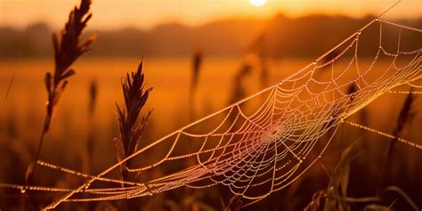 premium ai image ai generated ai generative sunshine spiderweb spider