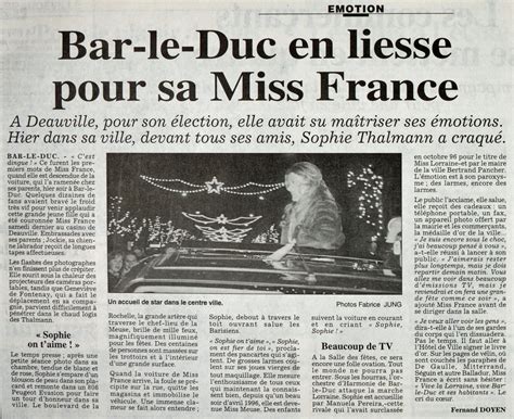 Photos Sophie Thalmann Miss France 1998 avec Geneviève de Fontenay
