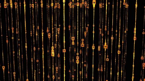 Golden Digital Rain Binary Code Falling On Stock Motion Graphics Sbv 352089293 Storyblocks
