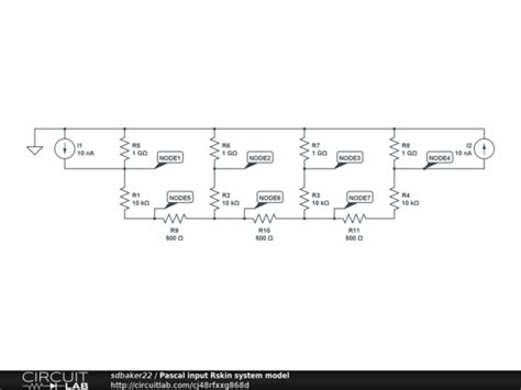 Pascal Input Rskin System Model Circuitlab