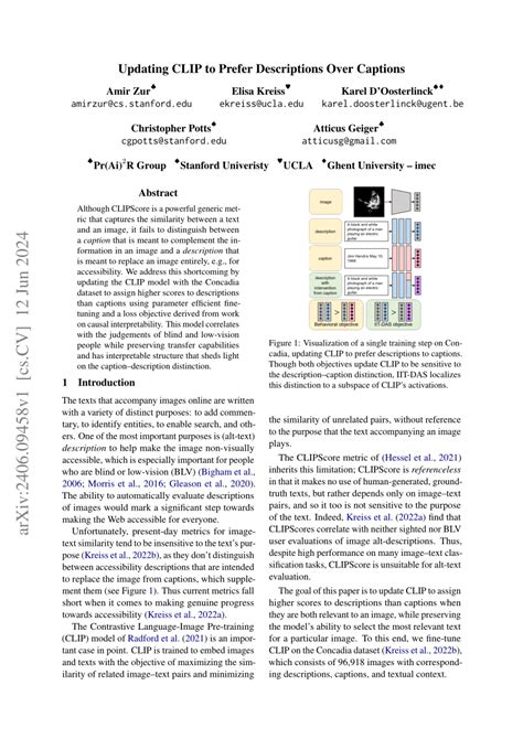 Pdf Updating Clip To Prefer Descriptions Over Captions