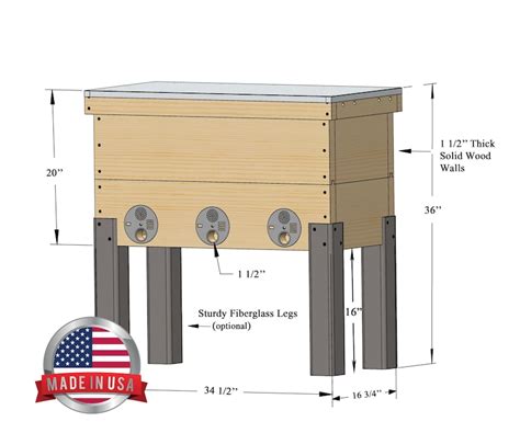 Layens Beehive Kit Unassembled 20 Frame Horizontal Hive Homestead Beekeeping Hive Catch Wild