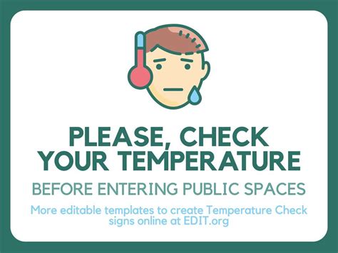 Create Temperature Check Signs Online