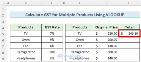 How To Remove GST From Total Amount In Excel With Easy Steps