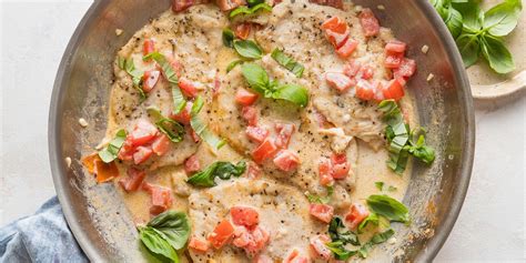 Creamy Tomato Basil Chicken Nourish And Fete