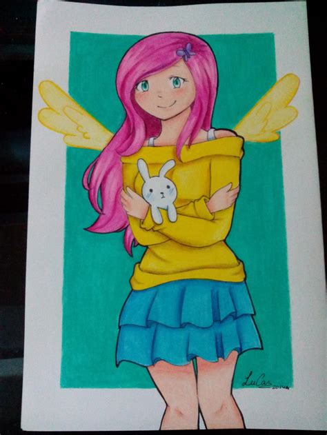 Human Fluttershy By Artbloqued On Deviantart