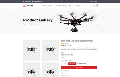 Rokon Single Product ECommerce HTML Template