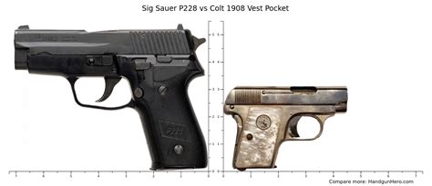 Sig Sauer P Vs Colt Vest Pocket Size Comparison Handgun Hero