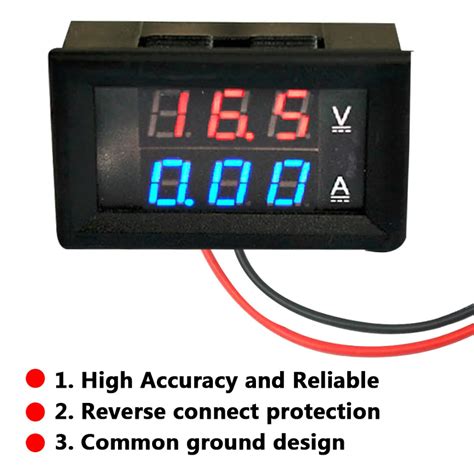 Mini Digital Voltmeter Ammeter Dc 100v 10a Panel Amp Volt Voltage