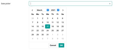 Datepicker Formitem Component Learn Jbstrap