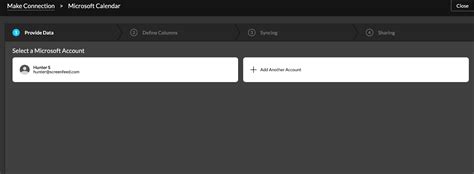 Microsoft Calendar Connection