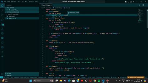 internship python coding gamedevelopment tictactoe… subhasis