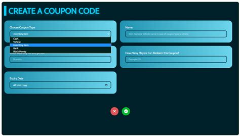 ESX QBCore Coupon Code Redeem Script For FiveM Ss Redeem FiveM